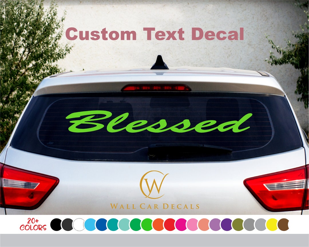 Custom Windshield Decal, Personalized Letters Numbers Car Truck Window ...