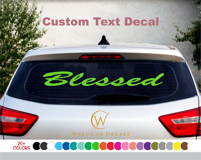 Custom Windshield Decals Word and Number Car Truck Window Custom ...