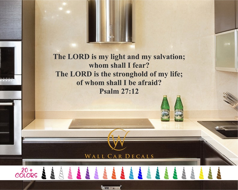 Psalm 27 Vinyl Wall Scripture Decal the Lord is My Light King - Etsy
