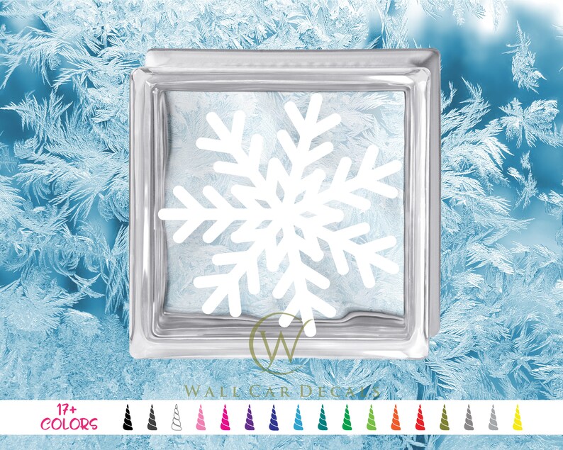 Glass Block Decals Snowflake DIY Christmas Decoration Sticker - Etsy