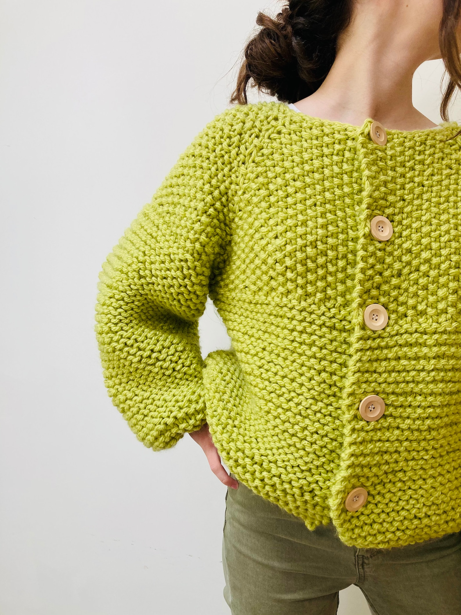 Super Chunky Knit Cardigan Pattern Instant Download, Hand Knitted ...