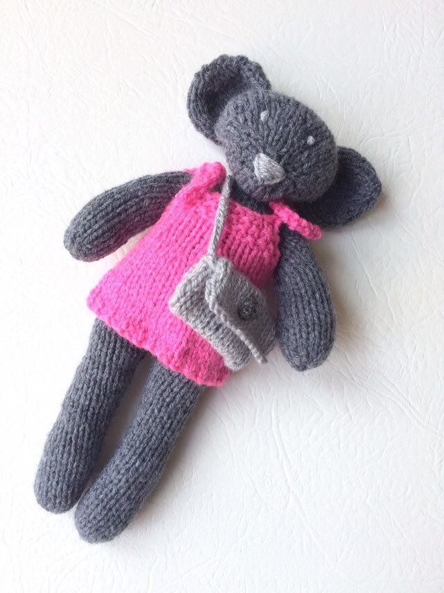Mouse Amigurumi Knitting Pattern Knitted Animal Toy Pattern | Etsy