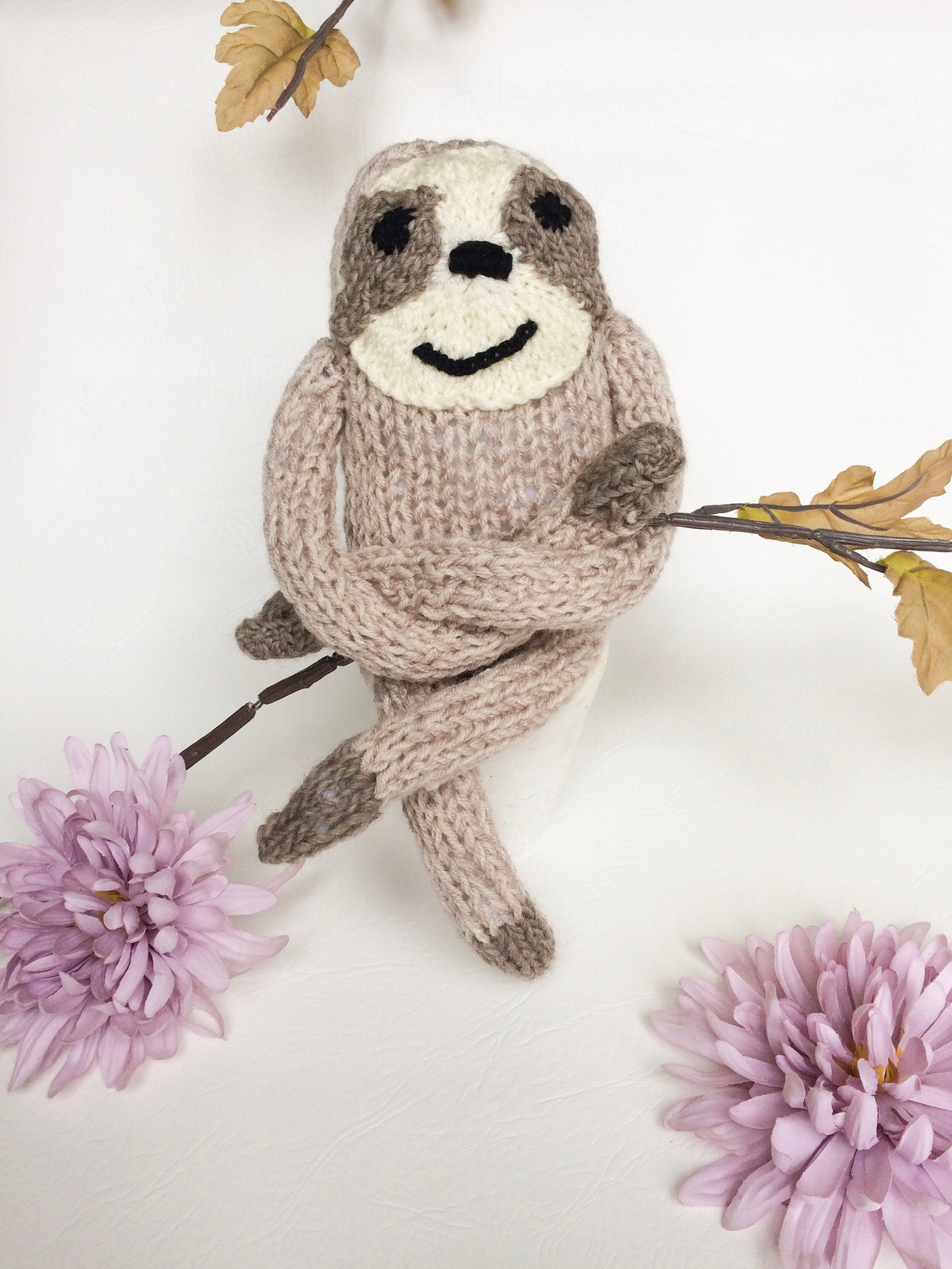 Knitting Pattern Sloth Toy Knitting Pattern Softies Baby | Etsy