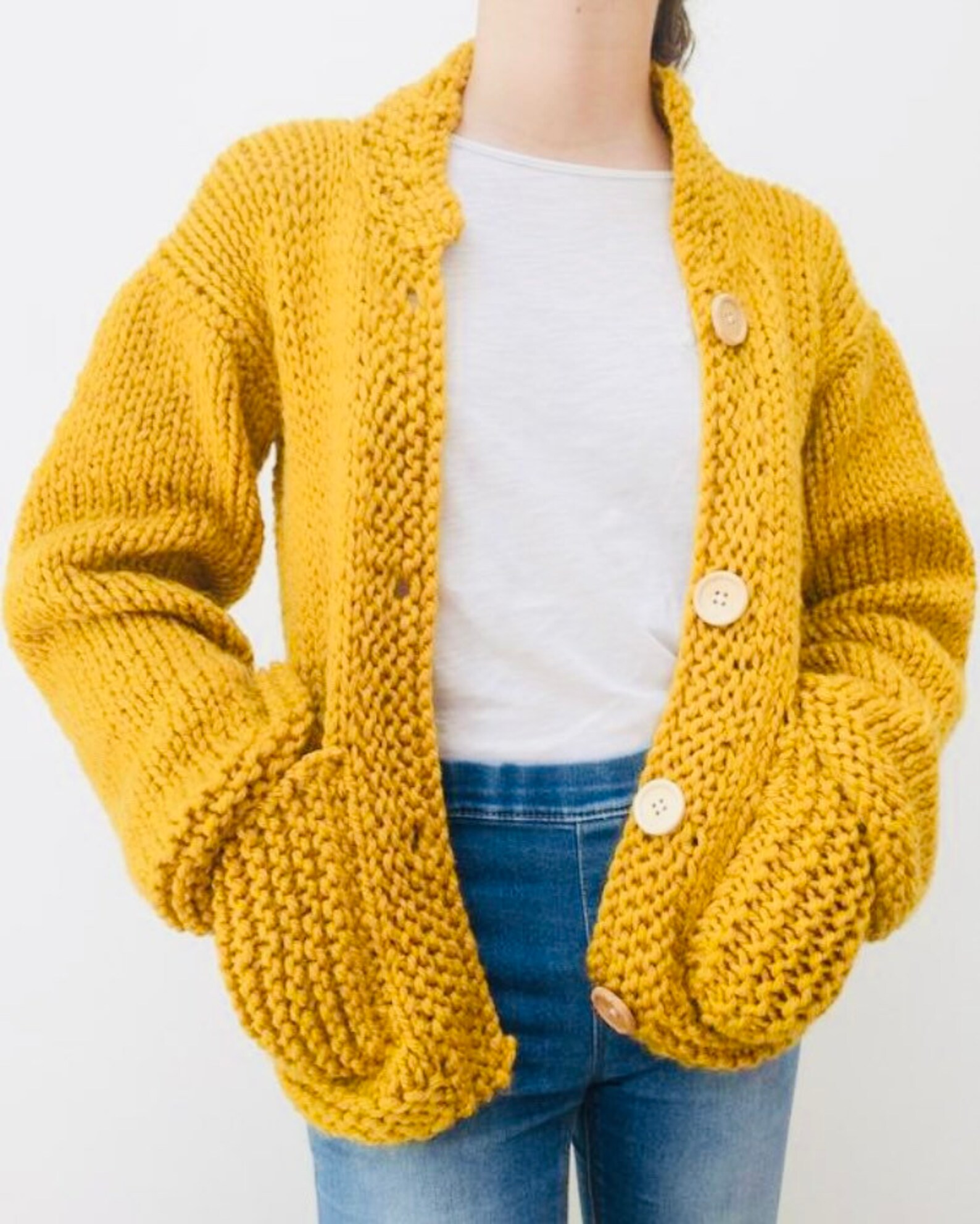 Chunky Cardigan Pattern Sweater Pattern Knit Cardigan - Etsy