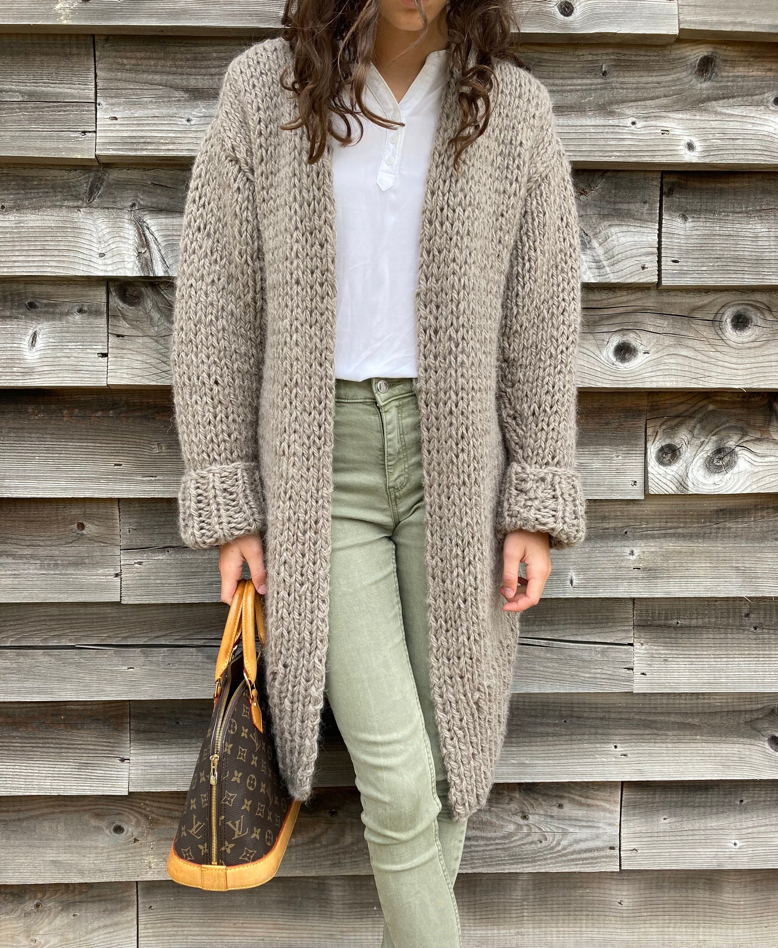 Long Chunky Cardi Knitting Pattern Instant Download Big Sizes - Etsy