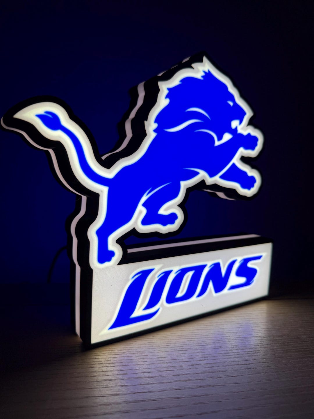 Detroit Lions LED Light Box - Etsy Canada