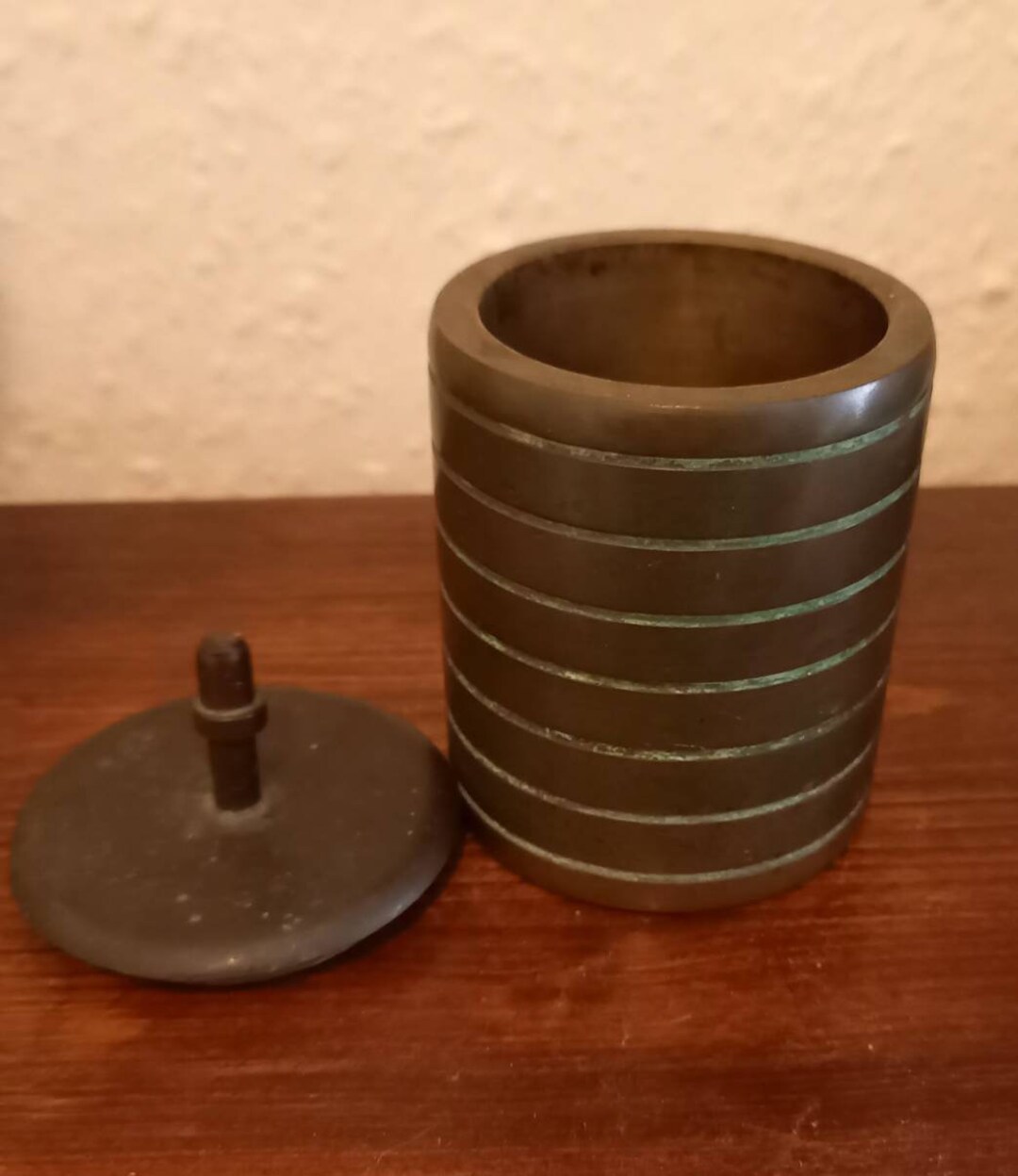 Vintage Trench Art Heavy Brass Shell Casing to Tobacco Cigarette Caddy ...