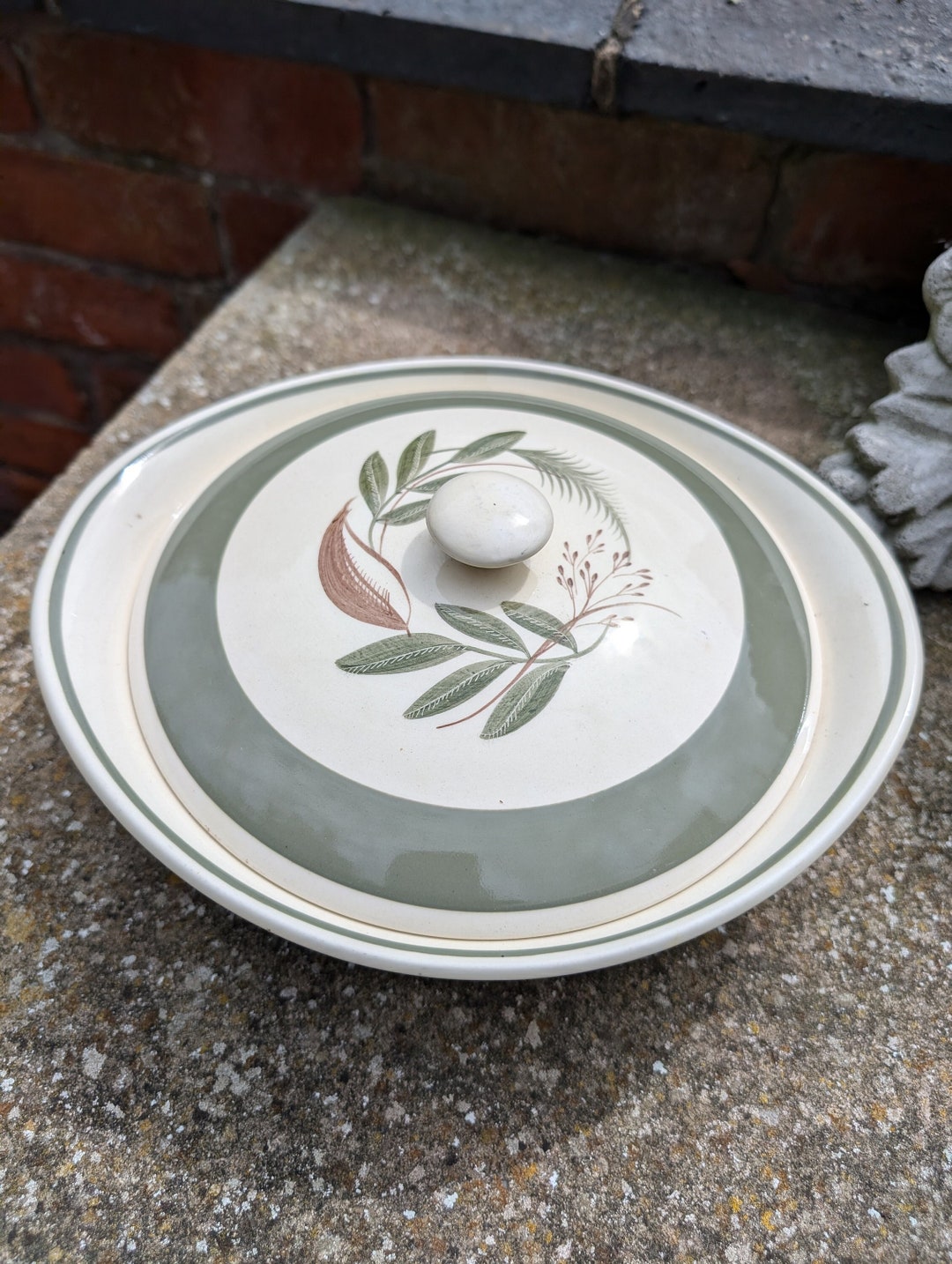 Vintage Mid Century Susie Cooper Hand Painted Fern Pattern Lidded ...