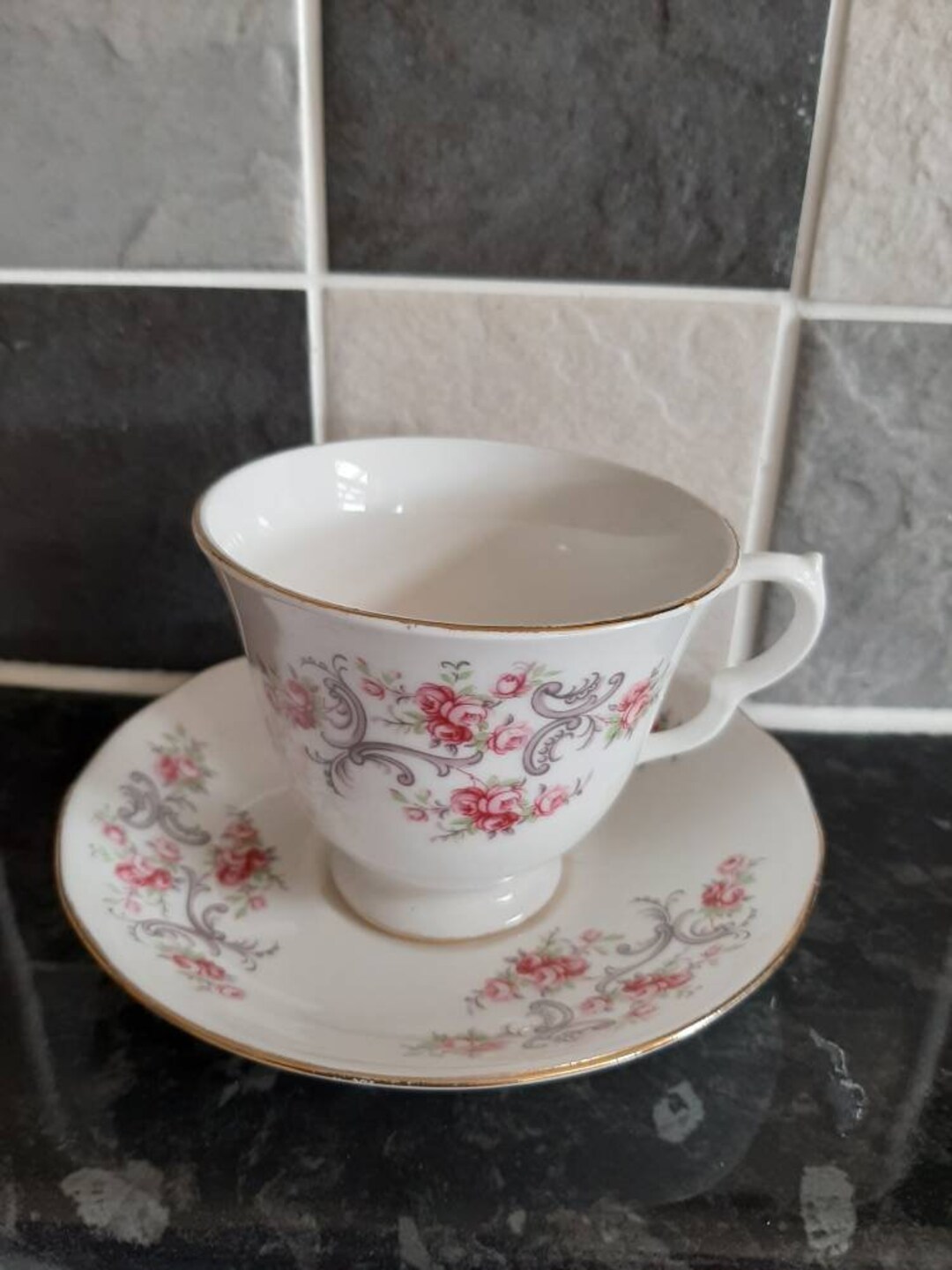 Vintage Gainsborough Tea Cup and Saucer Country Cottage Chic Trailing ...