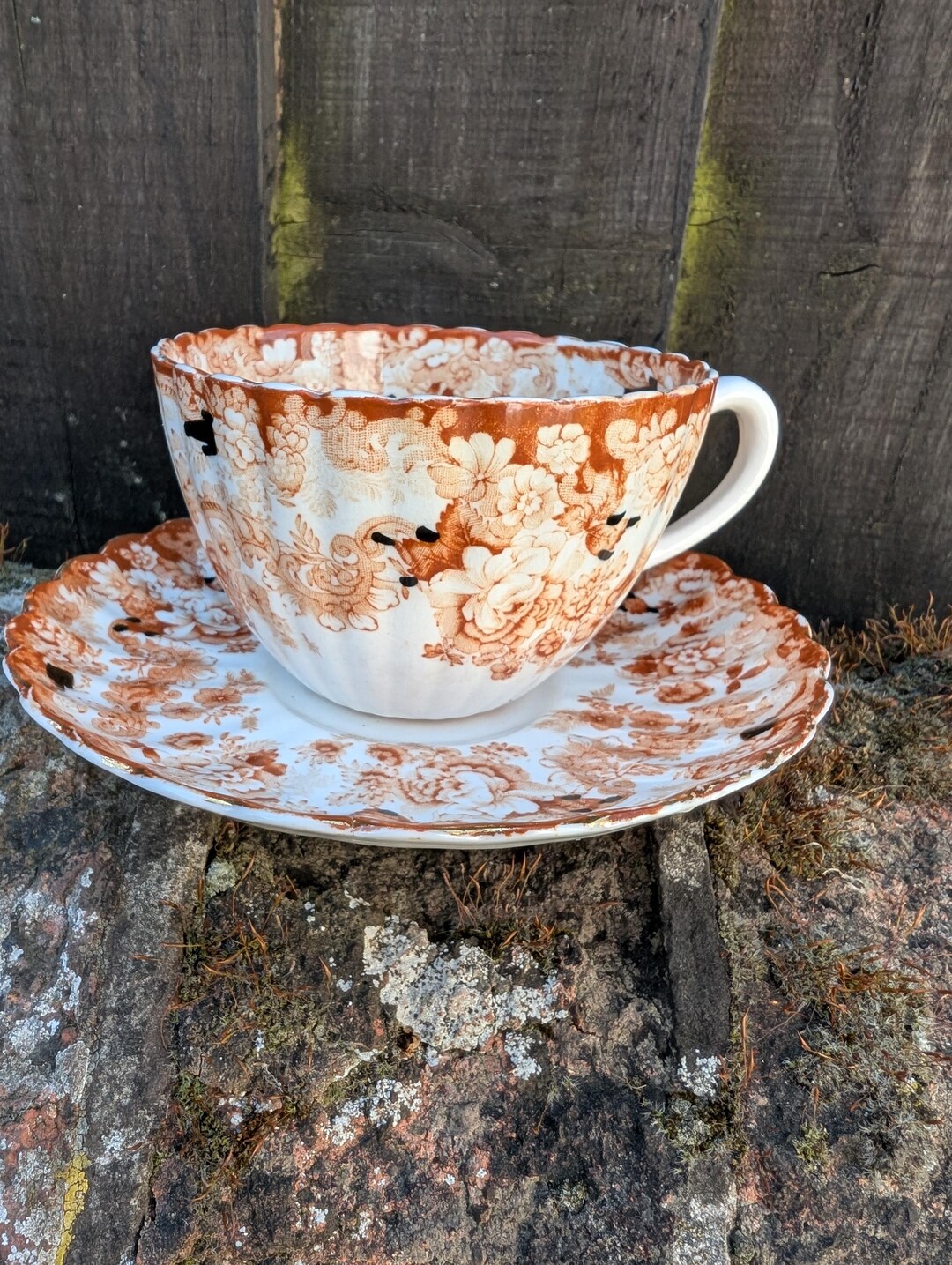 Antique Rustic Cottage Chic Samuel Radfords Fenton Bone China Victorian ...