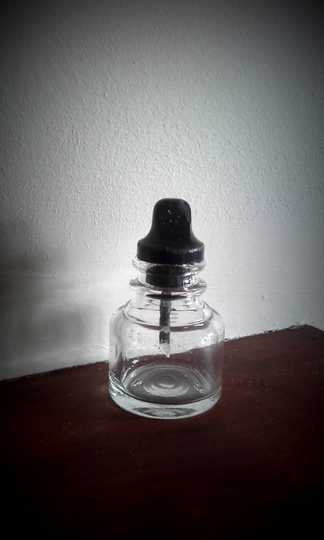 Vintage Glass Ink Bottle With Dropper Lid - Etsy
