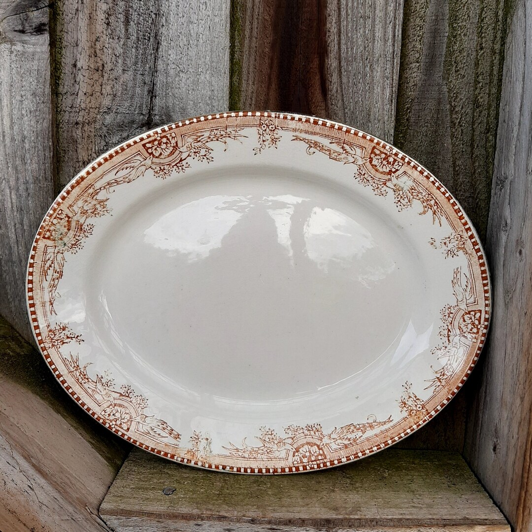 Vintage Rustic Country Cottage Farmhouse Platter Birds and Swirls - Etsy