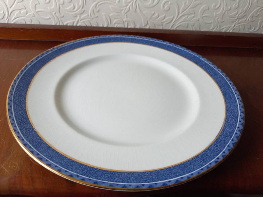 Vintage Booths Blue and White With Gold Trim Antique Silicon Porcelain ...