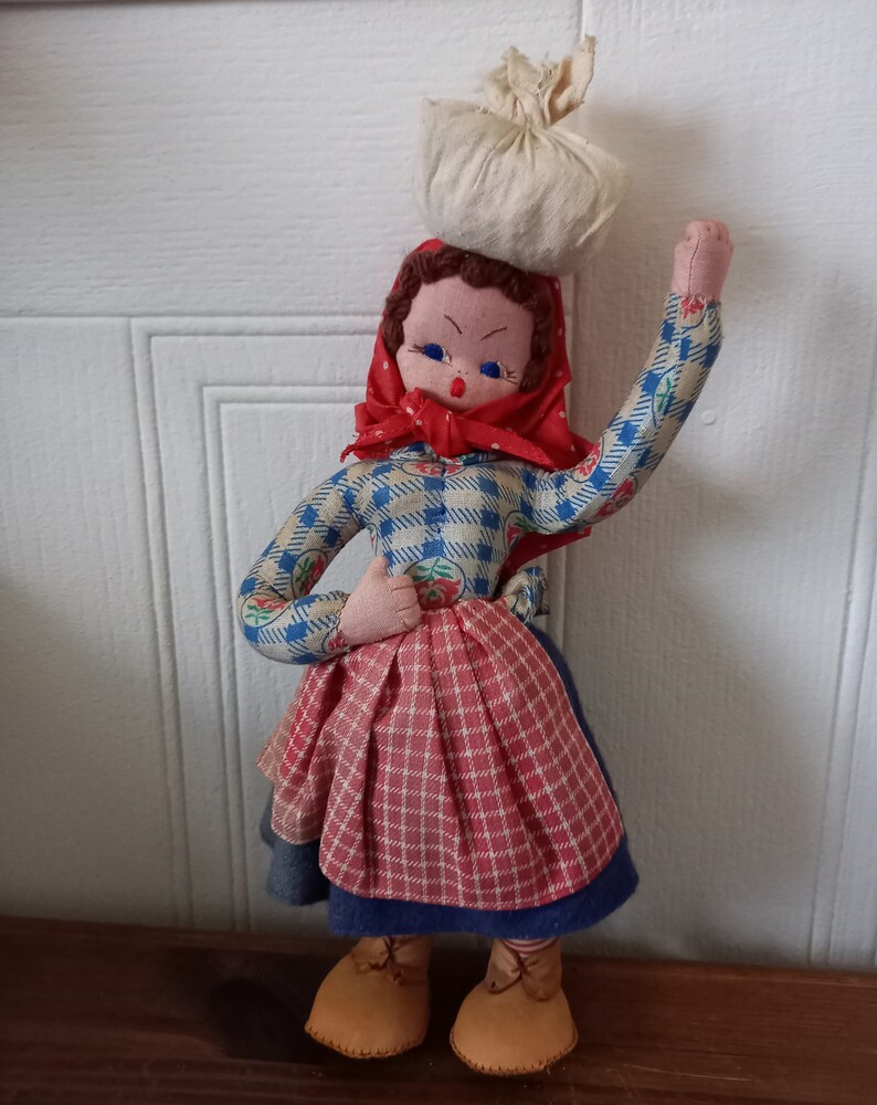 Vintage 50's Portuguese Souvenir Felt Maria Helena Peasant Doll - Etsy
