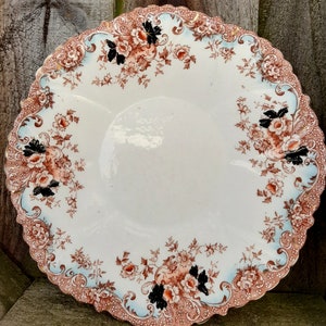 Antique Meir China Barker Brothers Floral Dinner Plate - Etsy