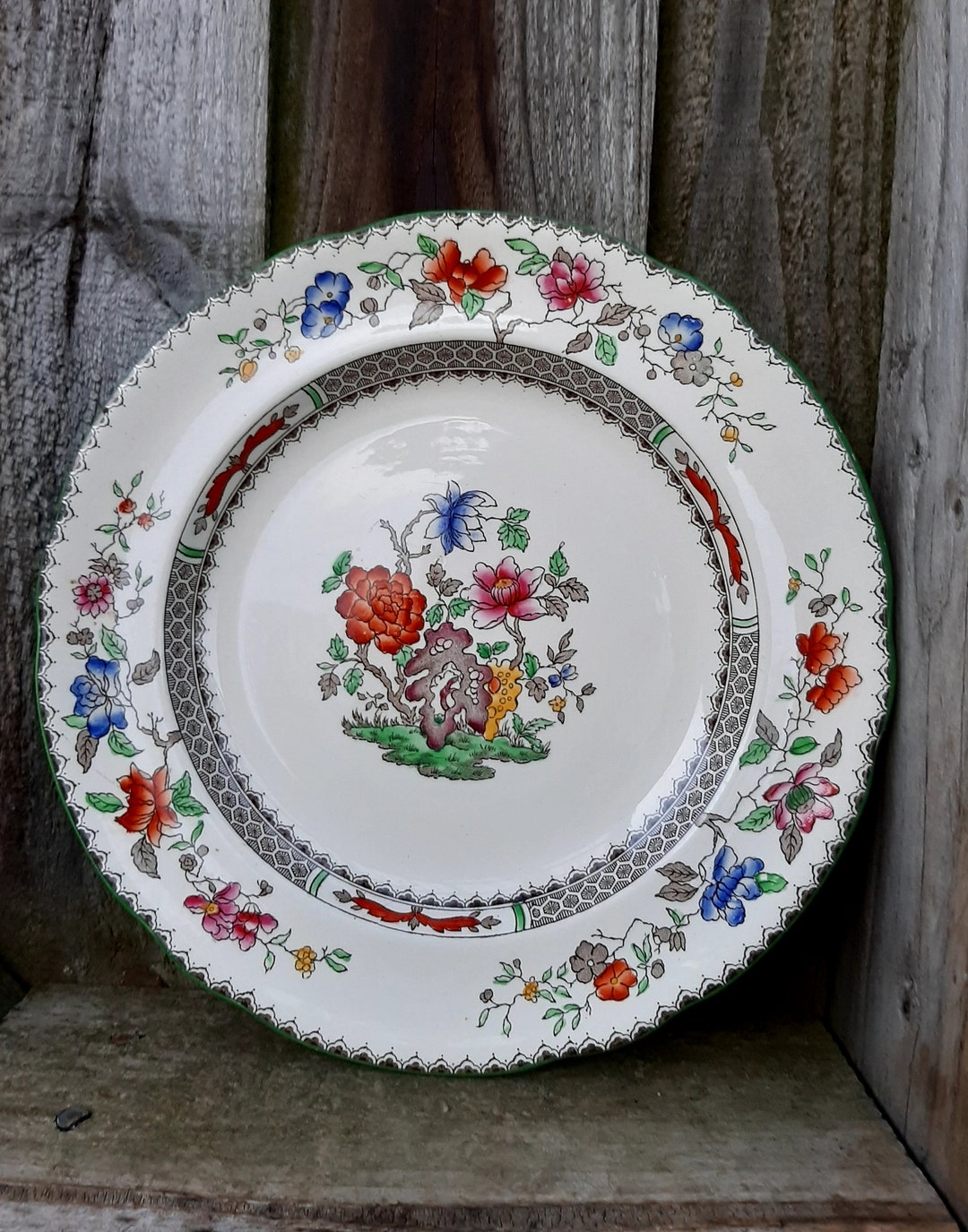 Vintage Spode Chinese Rose Lunch Plate - Etsy