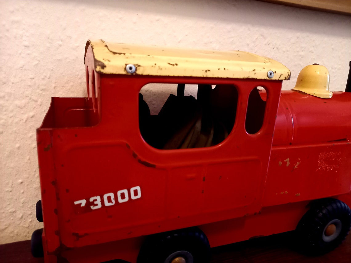 Vintage 50's Large Tri-ang Puff Puff Pull Train 7300 - Etsy