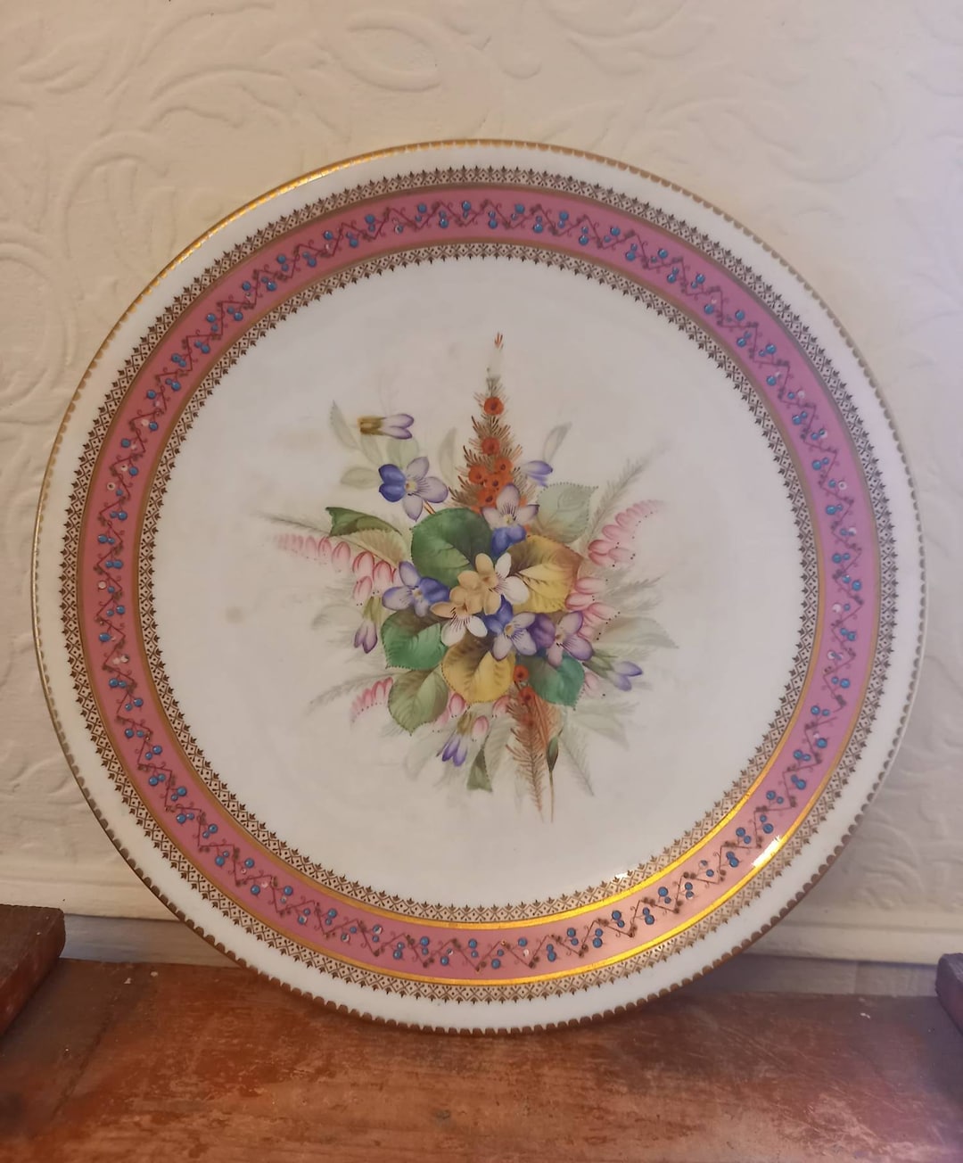 Antique Victorian Royal Worcester Handpainted Botanical Floral Bouquet ...