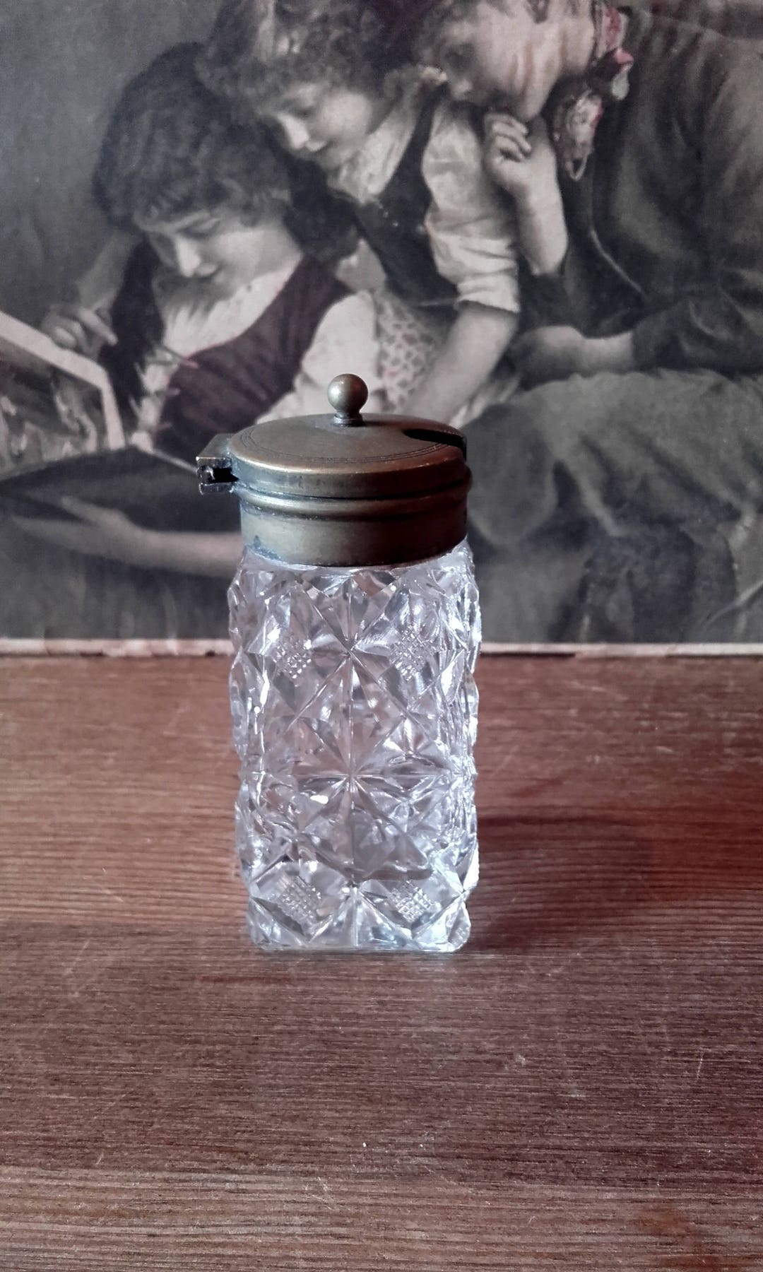 Viktorianischer Glas Senf Saucen Topf rustikaler Messing - Etsy.de