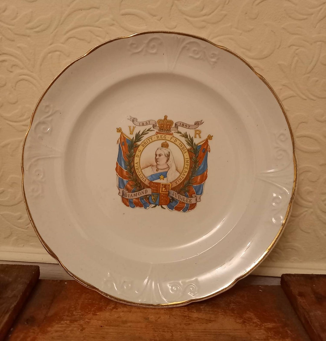 Antique 1897 Queen Victoria Silver Jubilee Collectors Plate - Etsy