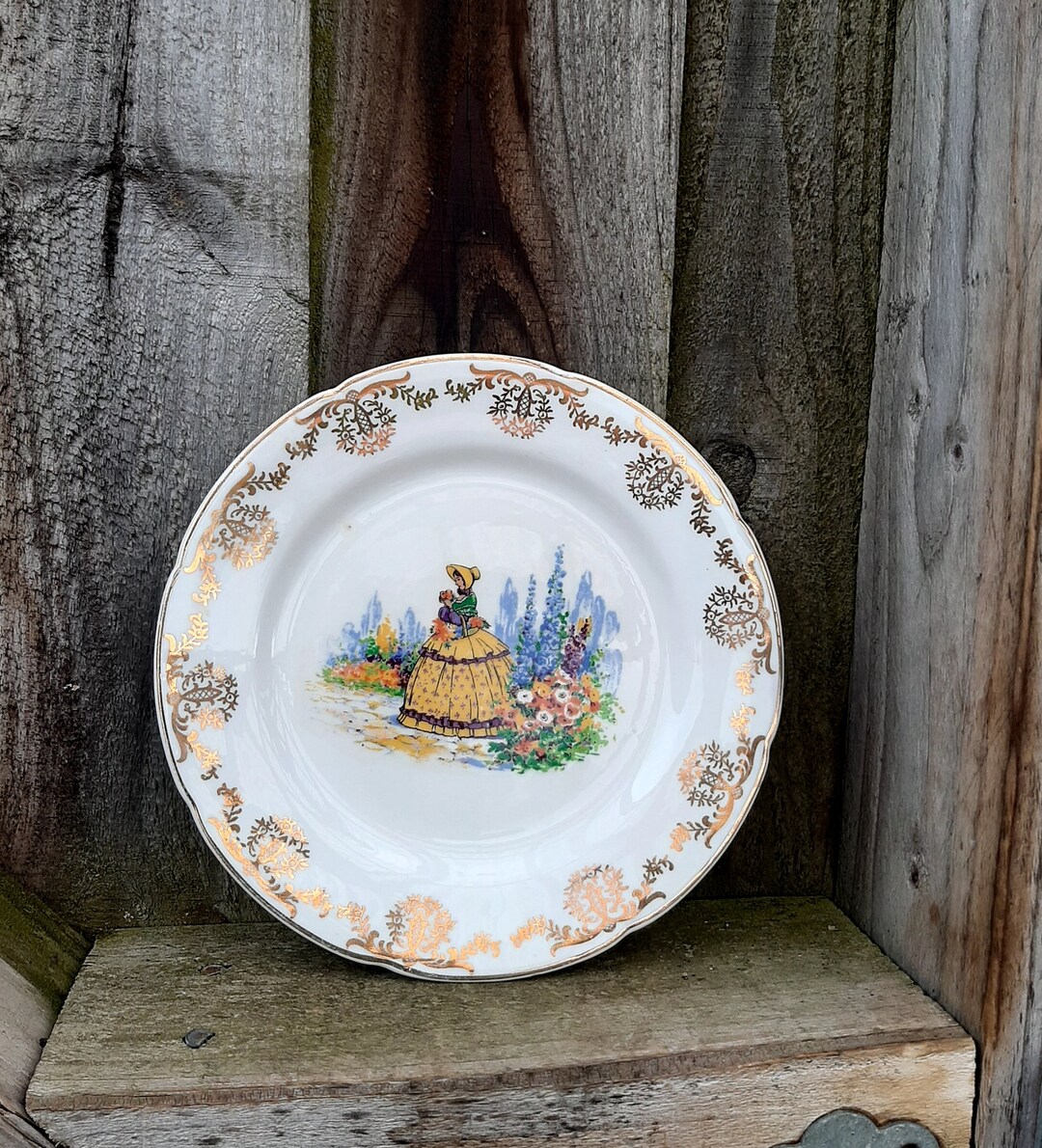 Vintage Sterling Bone China Crinoline Lady Bread,sandwich Cake Biscuit ...