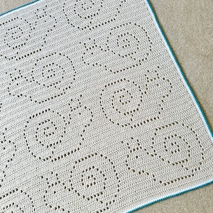 Shelby the Snail Blanket Pattern, Filet Crochet Snail Blanket Pattern ...