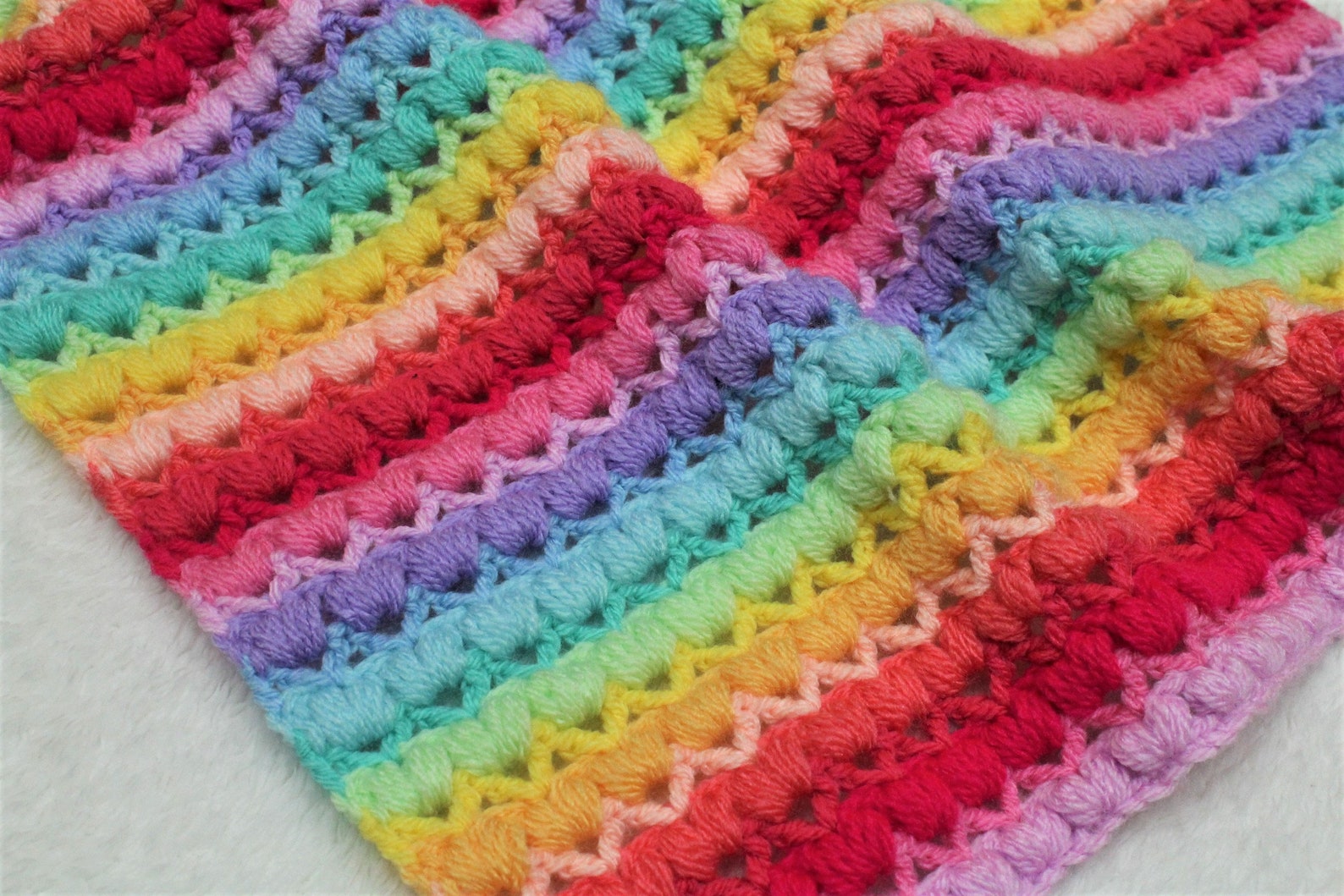 Isabel Blanket, Crochet Blanket Pattern, Crochet Pattern, Crochet Puff ...