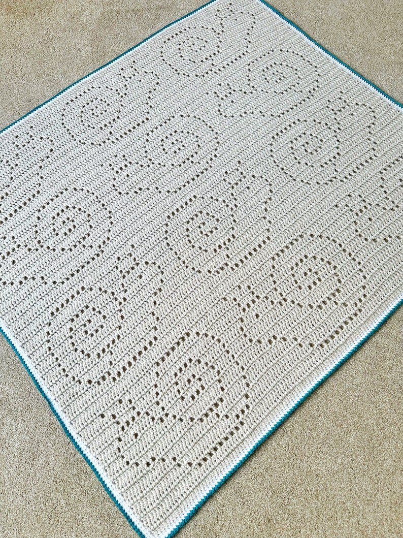 Shelby the Snail Blanket Pattern, Filet Crochet Snail Blanket Pattern ...