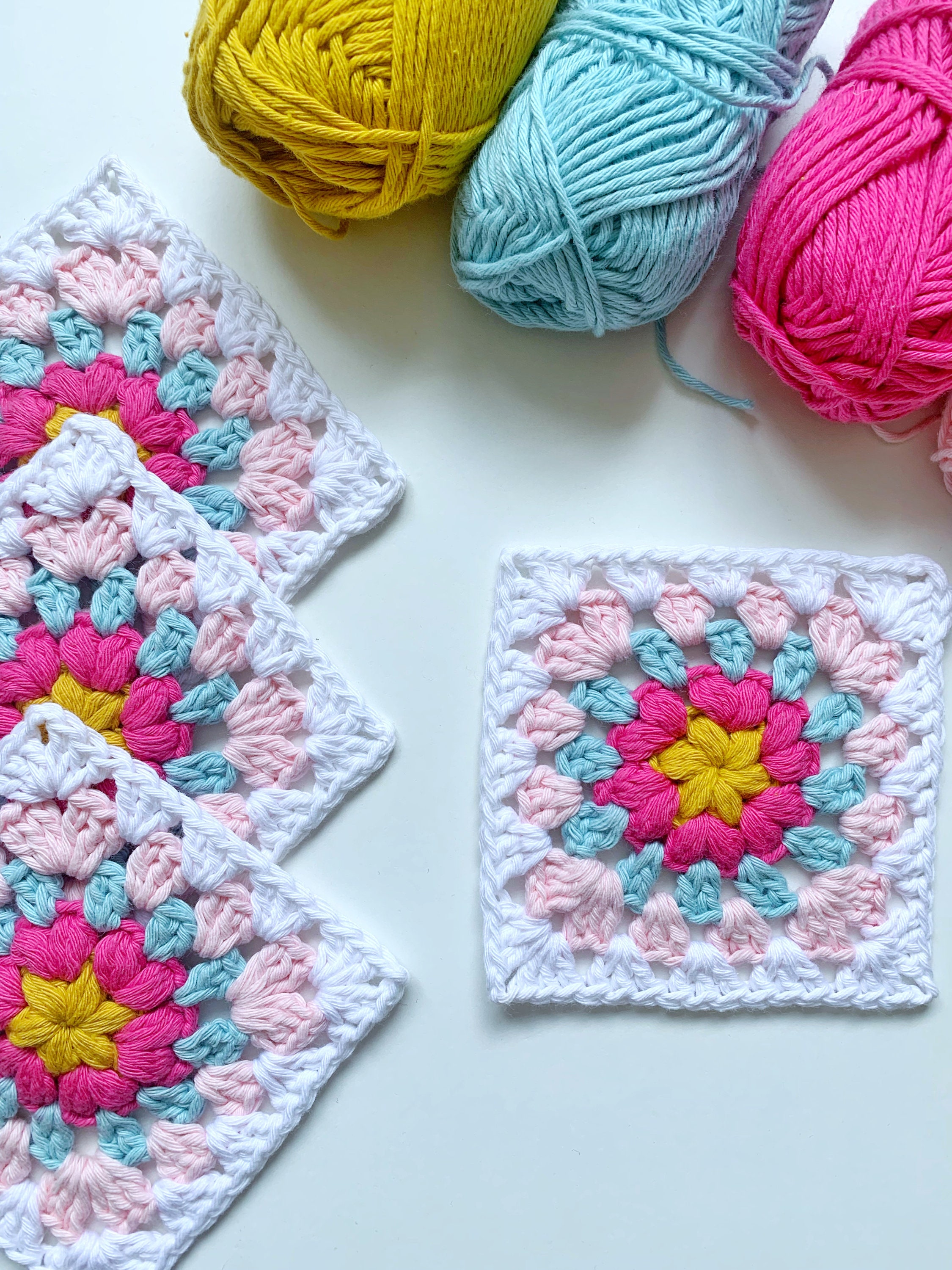 Moonshine Bobble Granny Square Crochet Pattern (PDF Download) - Etsy