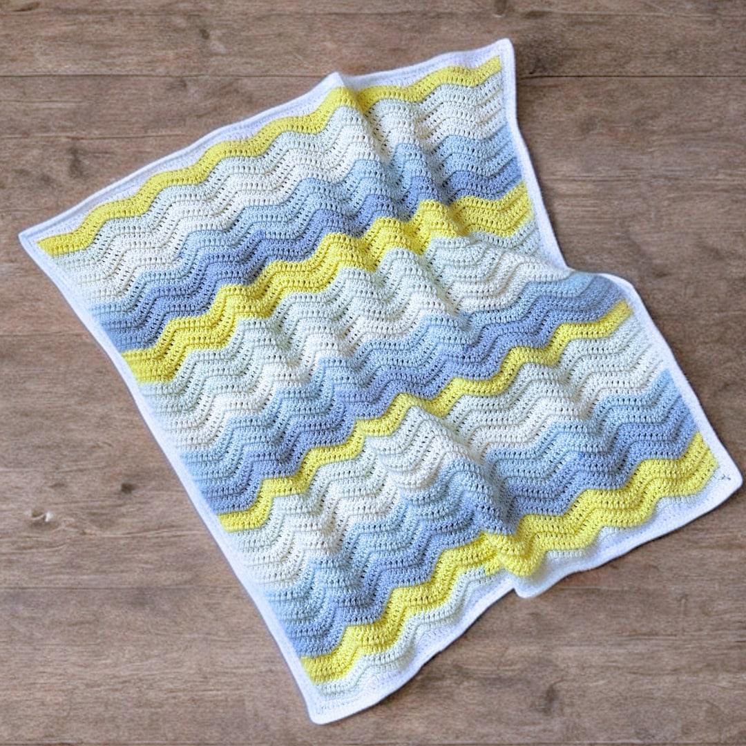 Easy Crochet Ripple Blanket Pattern (PDF Download) - Etsy