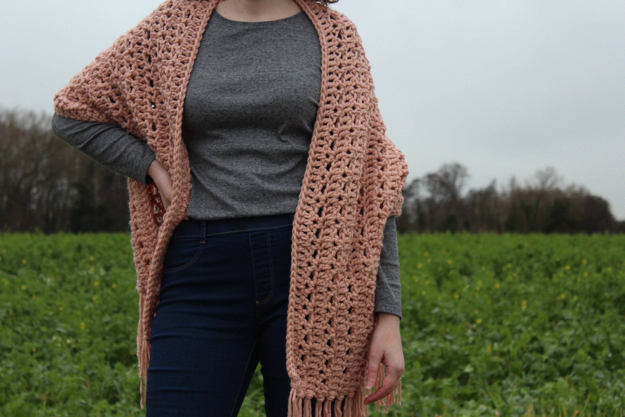 Wildflower Chunky Shawl Crochet Shawl Pattern Crochet - Etsy UK