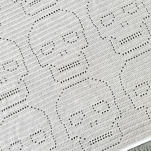 Skull Crochet Blanket Pattern, Filet Crochet Skull Blanket, Filet ...