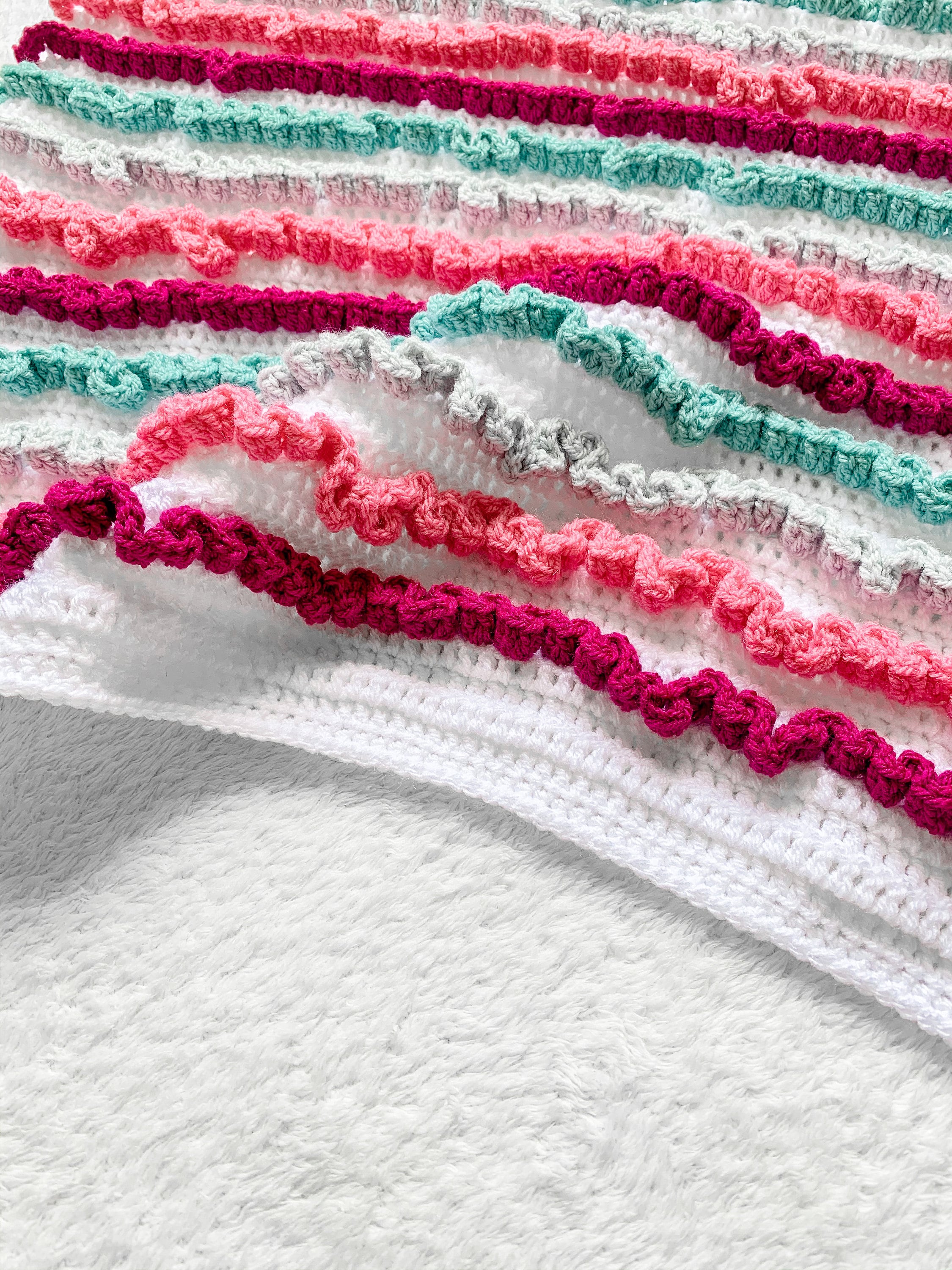 Ruffle Baby Blanket Crochet Pattern Crochet Baby Blanket | Etsy