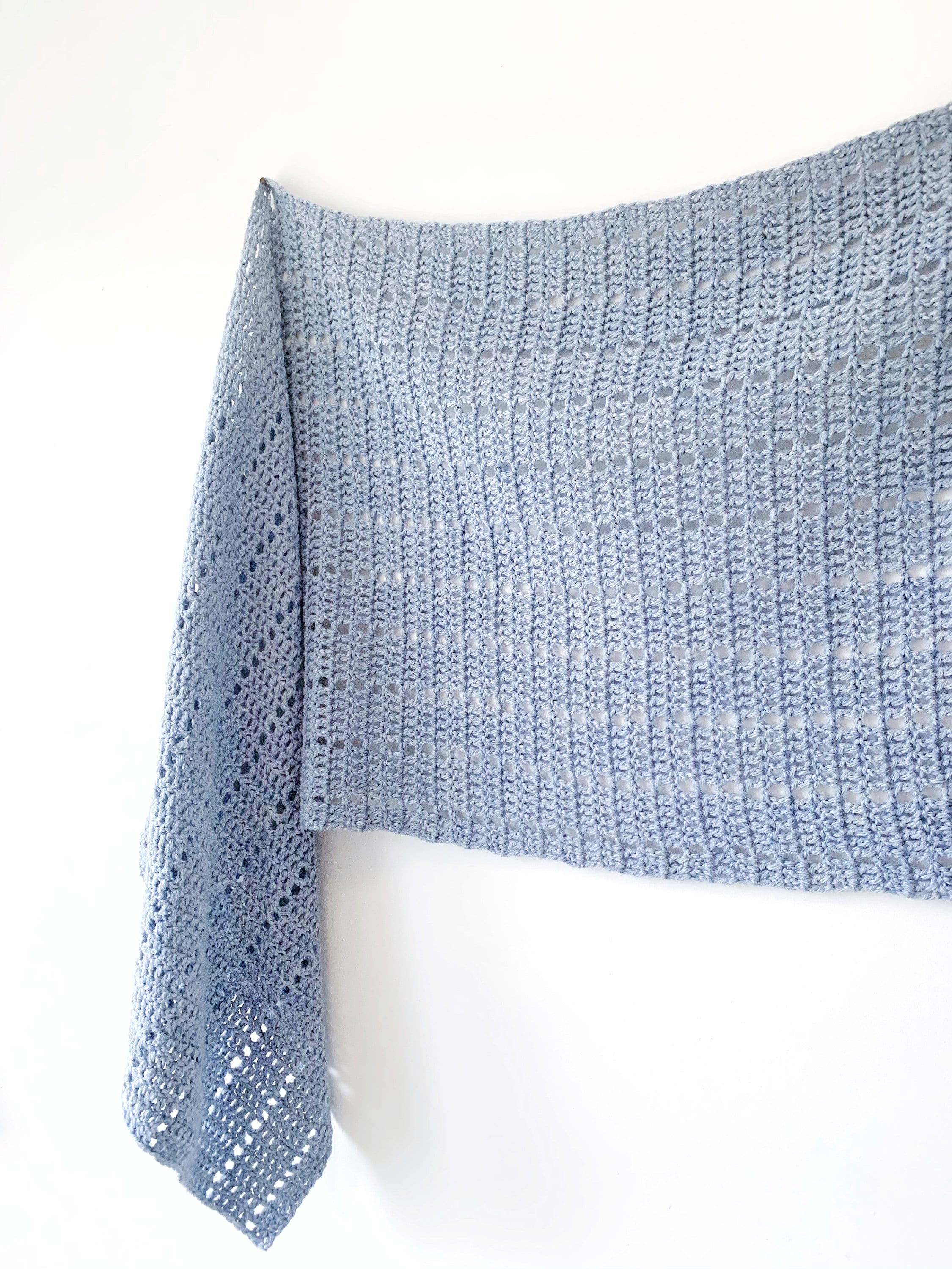 Clearwater Crochet Shawl Pattern: Sideways Filet Rectangle Wrap (PDF ...