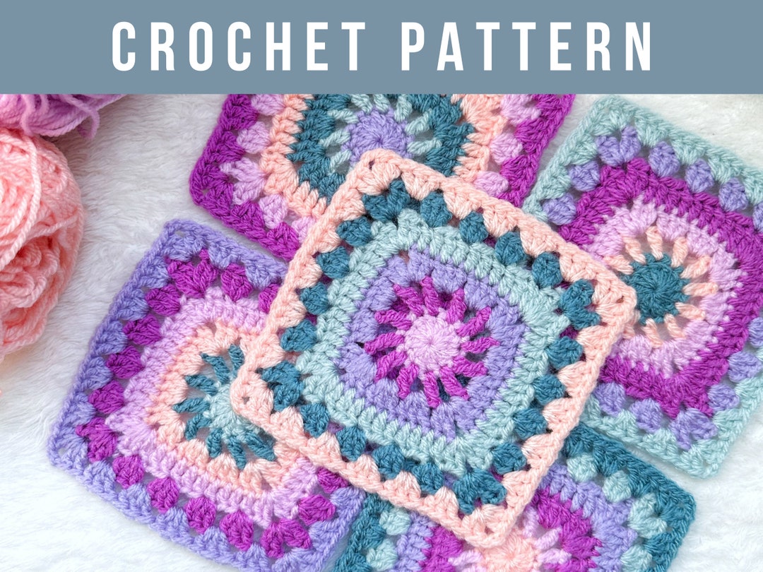Modern Granny Square Crochet Pattern, Crochet Granny Square Pattern ...