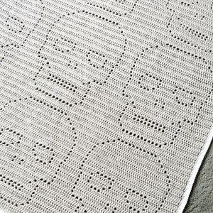 Skull Crochet Blanket Pattern, Filet Crochet Skull Blanket, Filet ...