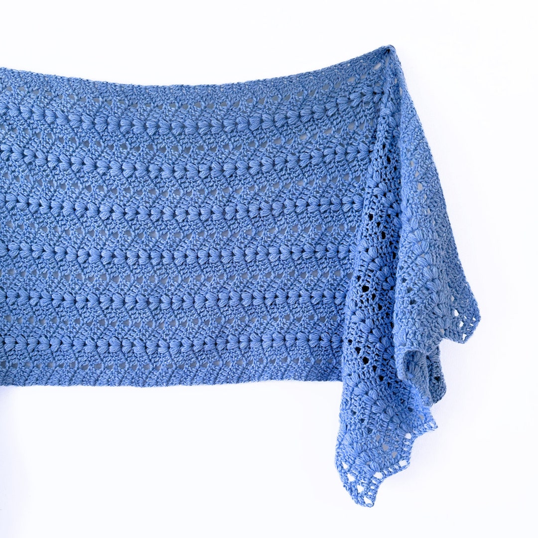 Puff Ripple Shawl, Crochet Shawl Pattern, Crochet Shawl, Rectangle ...
