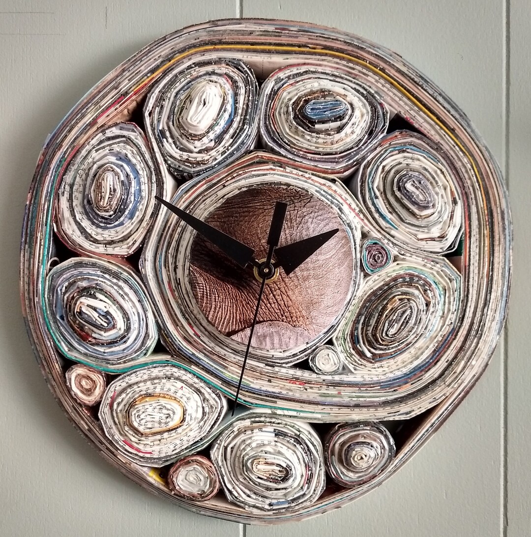 Wacky Wall Clock Spirals This Vessel is the Story Handmade of Recycled ...