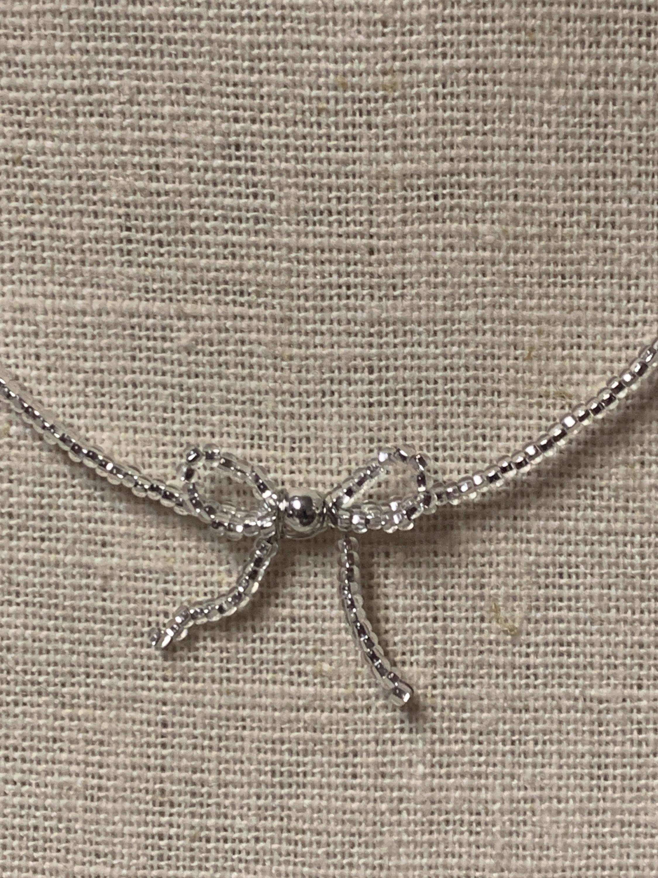 Dainty Bow Necklace - Etsy