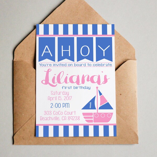 Nautical Invitation - Etsy