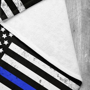 Blanket Personalized Police Officer Gift / Thin Blue Line / Gift for ...