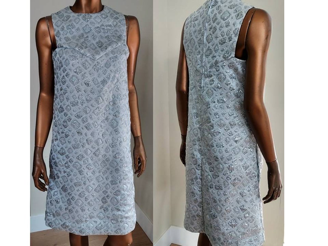 1960s Stunning Silver Mini Mod Dress Size XS SM - Etsy