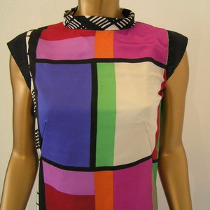 Geometric Color Block Mondrian Mini Dress Montana Pattern. XS - Etsy
