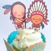 Native American Cupcake Toppers Set Indigenous People - Etsy