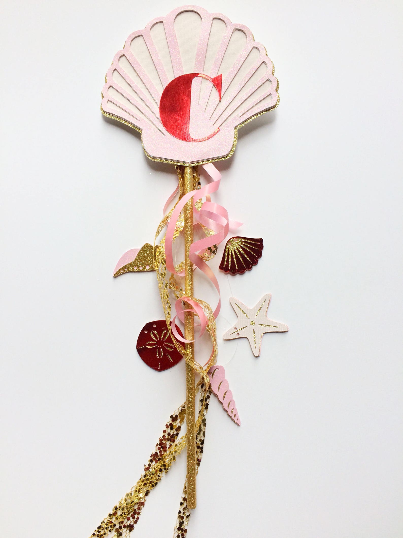Personalized Seashell Mermaid Wand Mermaid Birthday Party Favors Fairy ...