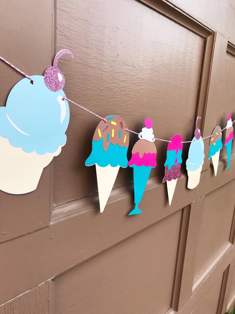 Ice Cream Banner for an Ice Cream Themed Party Ice Cream - Etsy