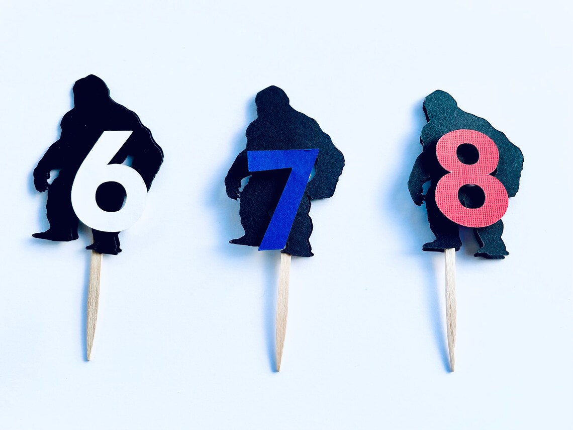 Personalized King Kong Cupcake Toppers Birthday Picks | Etsy