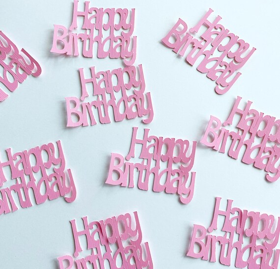 Happy Birthday Confetti, Pink Table Scatter, Party Confetti, Birthday ...