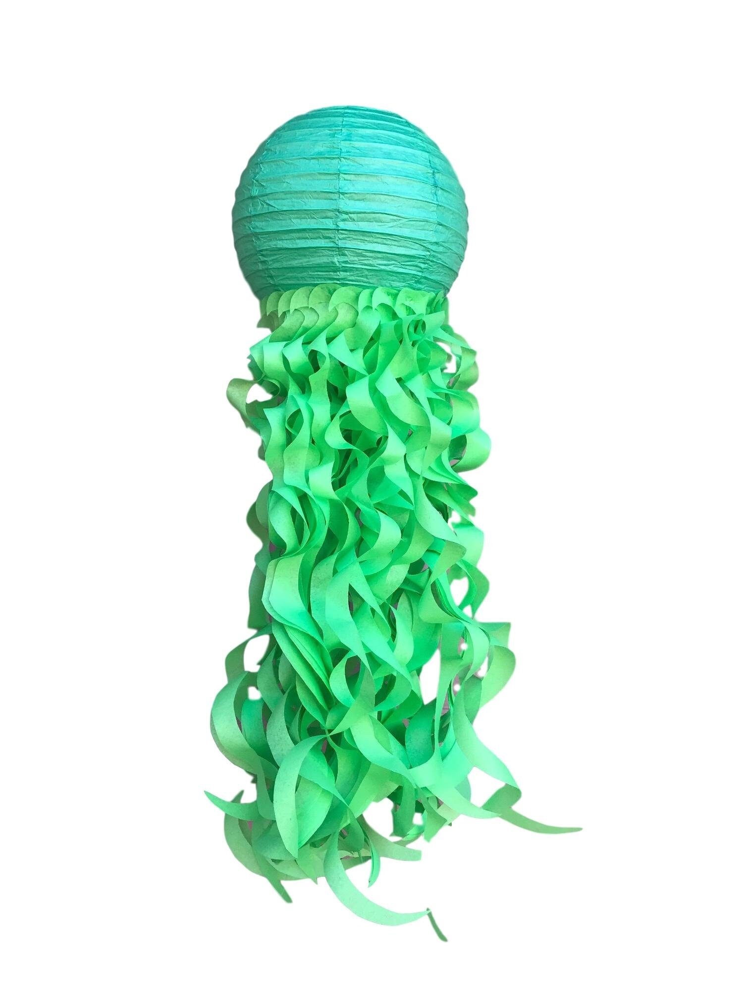 Oasis Green Jellyfish Paper Lantern, CHOOSE Colors From Chart, Recycled ...