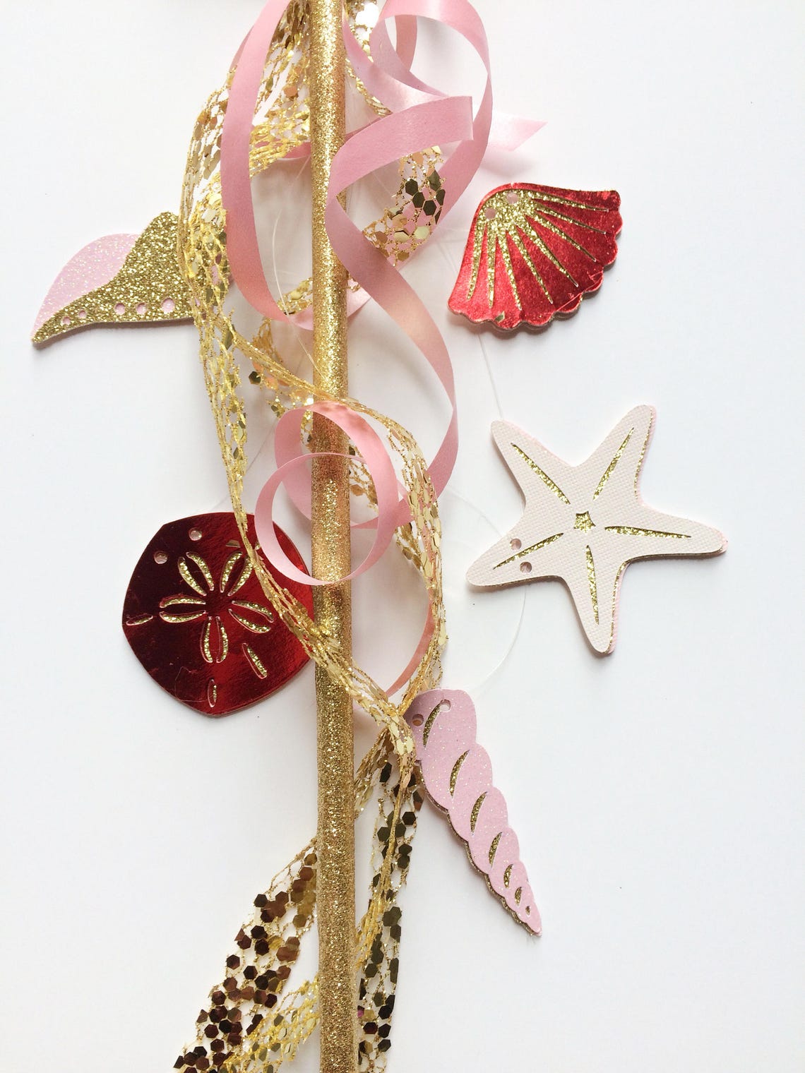 Personalized Seashell Mermaid Wand Mermaid Birthday Party Favors Fairy ...
